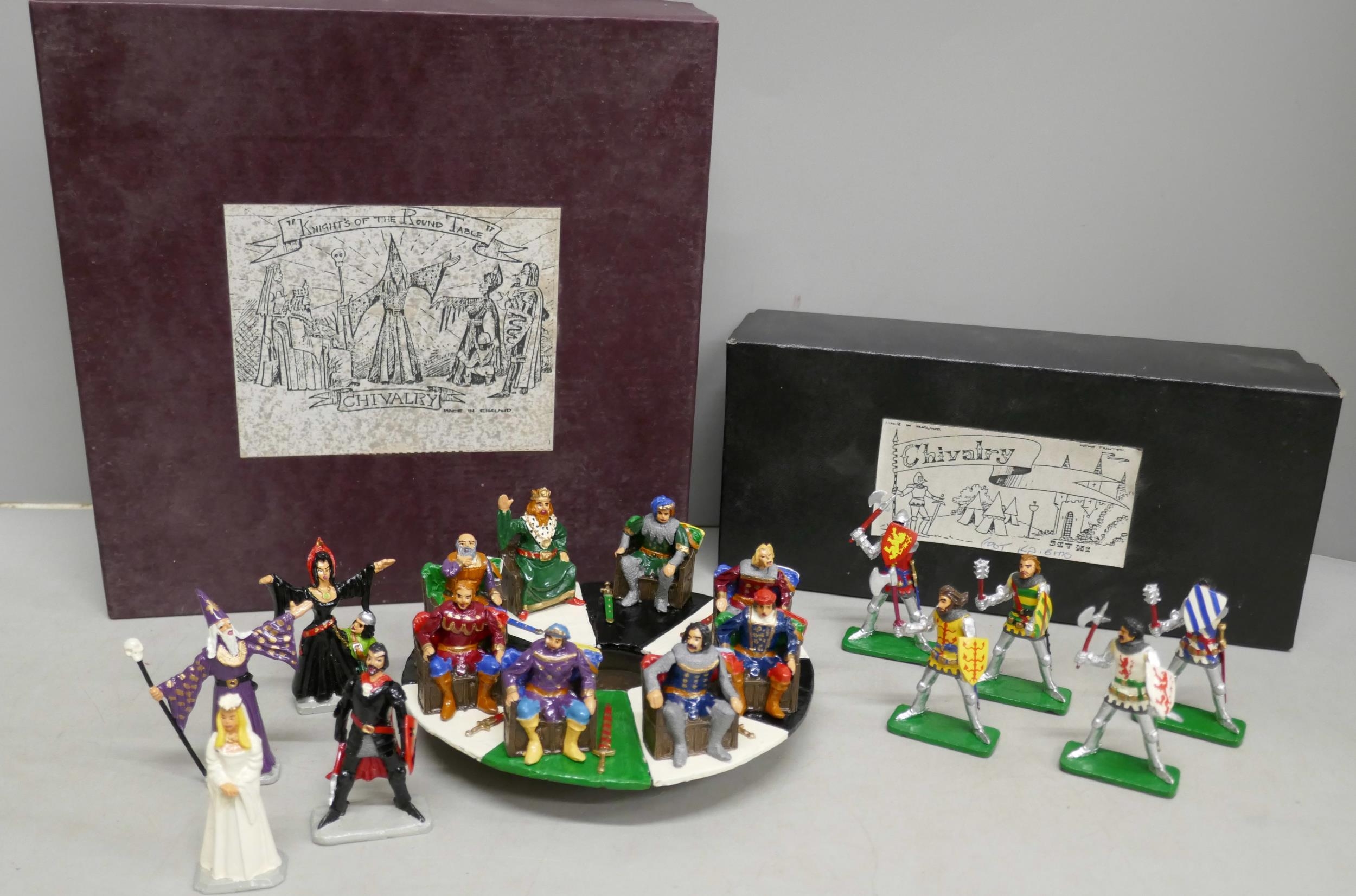 A collection of lead Chivalry 'Knights of the Round Table' figures (2 ...