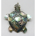 A silver animal brooch / pendant in the form of a turtle set with ...