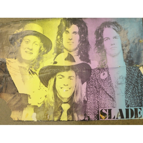 Slade; a photograph with signatures of the band members, Slade magazine ...
