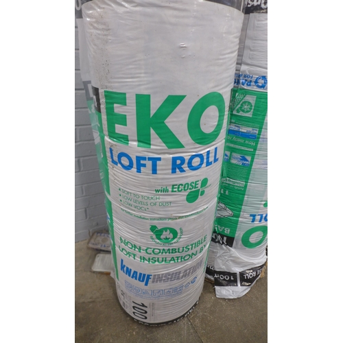 Four rolls of Knauf insulation Eko loft roll