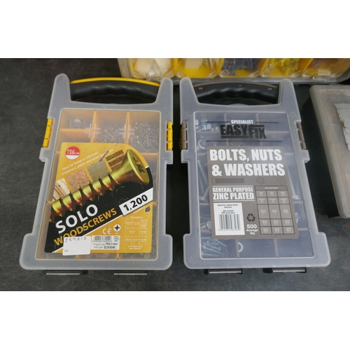 Two Stanley Fat-Max stacking organiser trays containing a large ...