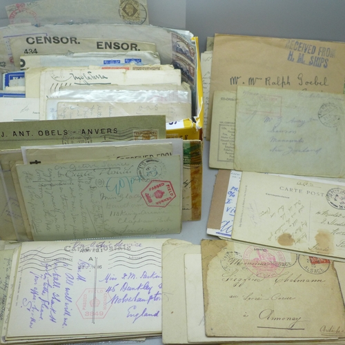 Postal history, a collection of WWI and WWII censored covers