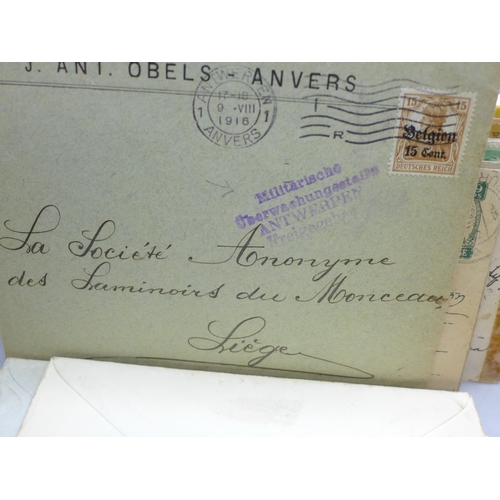 Postal history, a collection of WWI and WWII censored covers