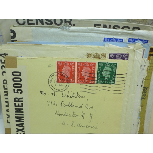 Postal history, a collection of WWI and WWII censored covers