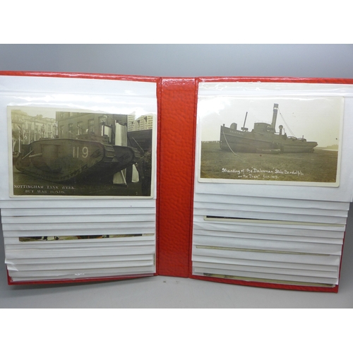 A collection of Nottingham and shire postcards, including photographic ...