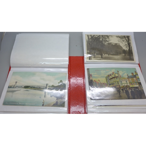 A collection of Nottingham and shire postcards, including photographic ...