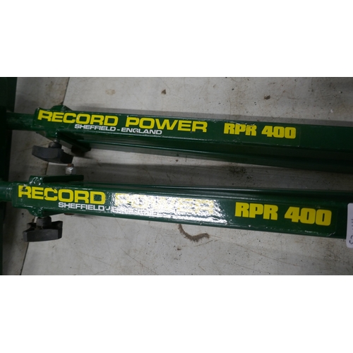 Two record power RPR400 roller stands