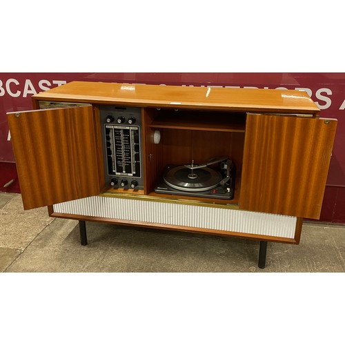 A Decca teak stereogram with a Garrard turntable