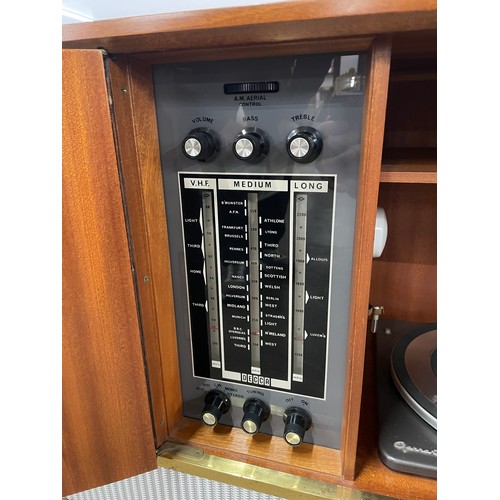 A Decca teak stereogram with a Garrard turntable