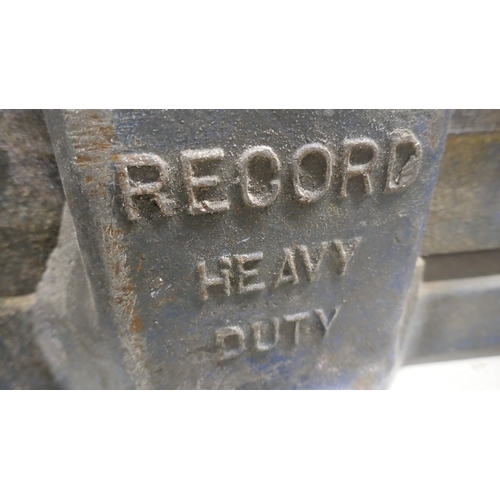 A heavy duty Record 112 bench vice *This lot is subject to VAT