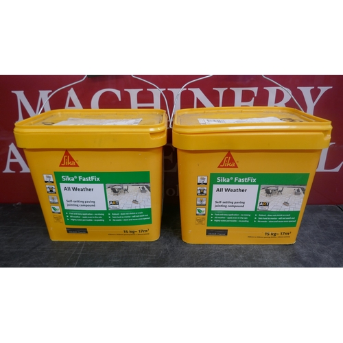2 tubs of Sika Fast Fix All Weather Self-setting paving jointing ...