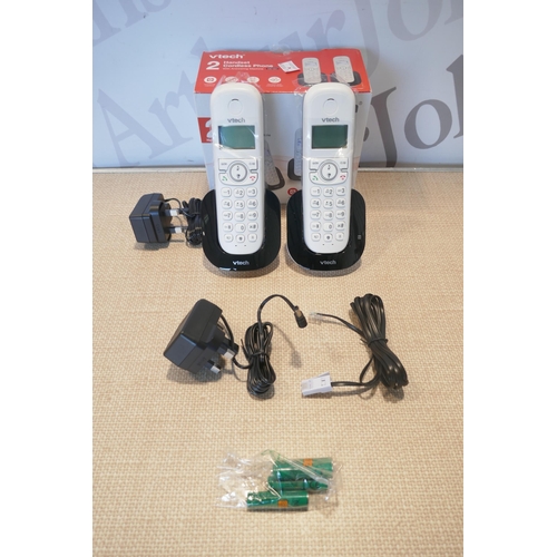 Two V-Tech cordless landline phones, Three BT big button handset phones ...
