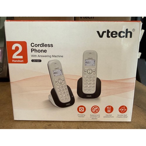 Two V-Tech cordless landline phones, Three BT big button handset phones ...