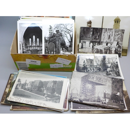 Postcards; a box of Derbyshire interest postcards