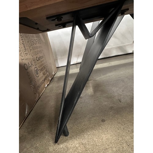 A Kay 170cm oak dining table with bench *This lot is subject to VAT