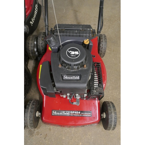 A Mountfield RV150 petrol driven lawn mower and a Mountfield SP454 ...