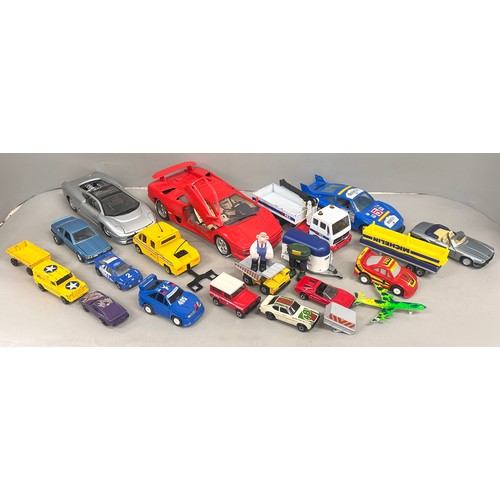 A collection of Britains Deetail model soldiers, Britains vehicles ...