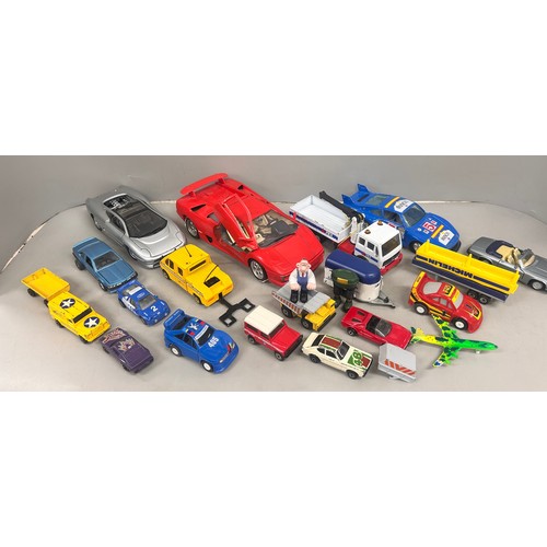 A collection of Britains Deetail model soldiers, Britains vehicles ...