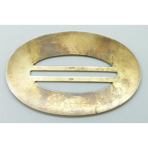 A David Andersen silver gilt and white enamel Norwegian silver belt ...