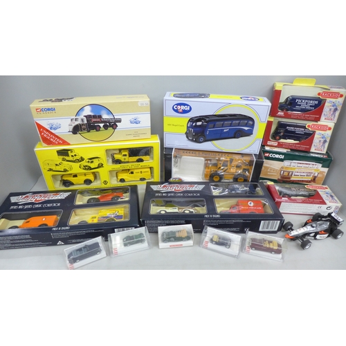 A collection of model vehicles, Corgi, Vanguards Days Gone, Lledo AA ...