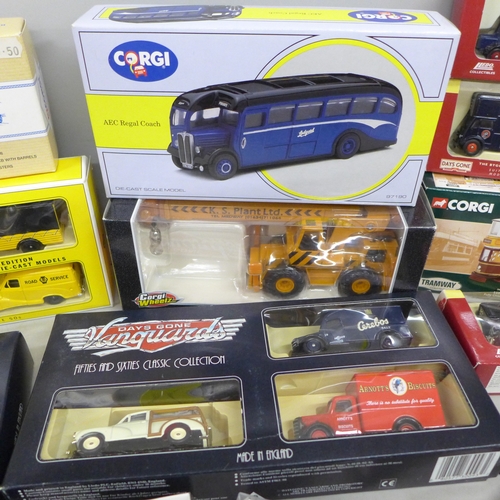A collection of model vehicles, Corgi, Vanguards Days Gone, Lledo AA ...