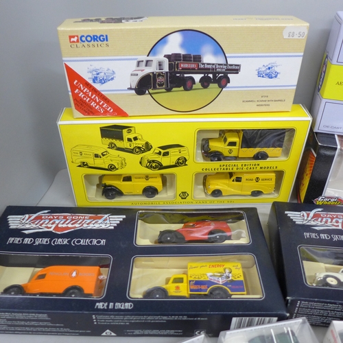 A collection of model vehicles, Corgi, Vanguards Days Gone, Lledo AA ...