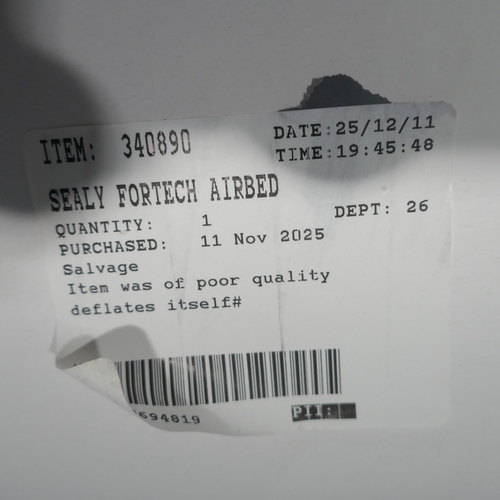 A Sealy Fortech Queen airbed with built in pump (376-444) *This lot is ...