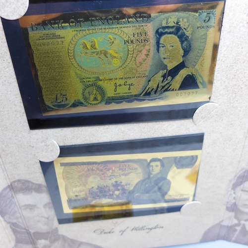 The London Mint Office Great British Icons UK Bank Note Collection, ten ...