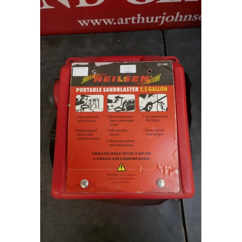 A Neilson 2.5 gallon portable sand blaster and an Arc-Max Maxarc 1600GE ...