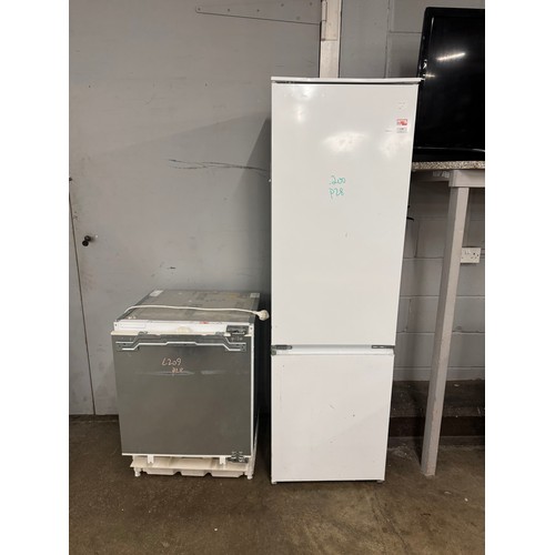 A Zanussi 60/40 integrated fridge freezer and a NEFF under counter ...