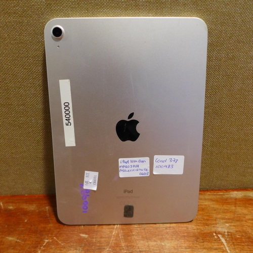 An Apple iPad 10th Gen 10.9 64GB (Slightly bent)- model no - MPQ03B/A ...
