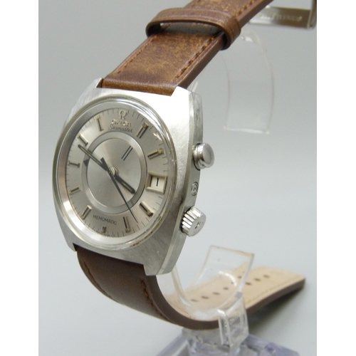 Omega - a Memomatic alarm watch, stainless steel case, automatic ...