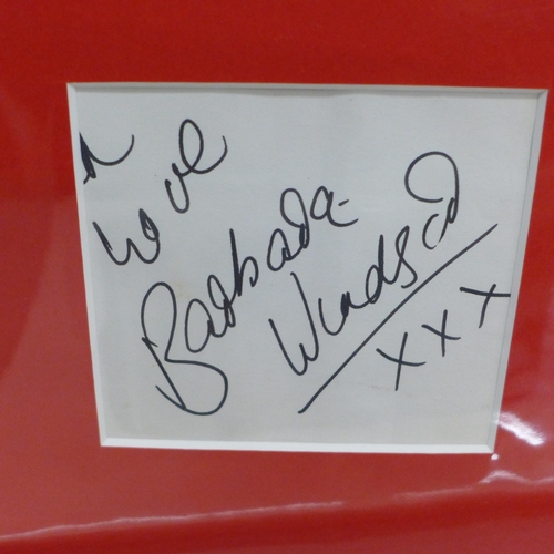 Three Carry On film related picture displays, autographs of Barbara ...