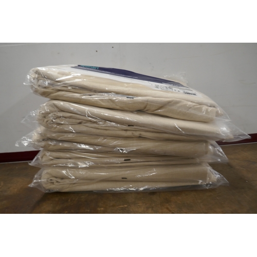 Five Goodhome 3m x 4m poly backed cotton dust sheets, unused *This lot ...