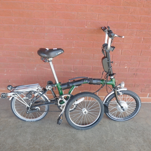A Samways electric folding city bike