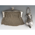 An early 20th Century 935 silver purse, stamped to interior probably ...