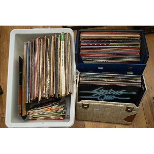 Assorted Soul, Rock and Pop records housed in 1 box and 2 record cases ...