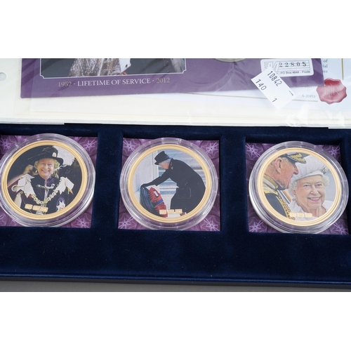 2012 diamond Jubilee 100 days to go HM QE II 5 pounds coin cover is a ...