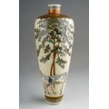 A Japanese Satsuma pottery vase of inverted conical form, Meiji Period ...