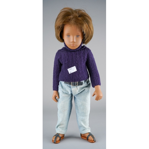A Gotz Sasha Gregor doll, unboxed, doll with brown hair, blue jumper ...