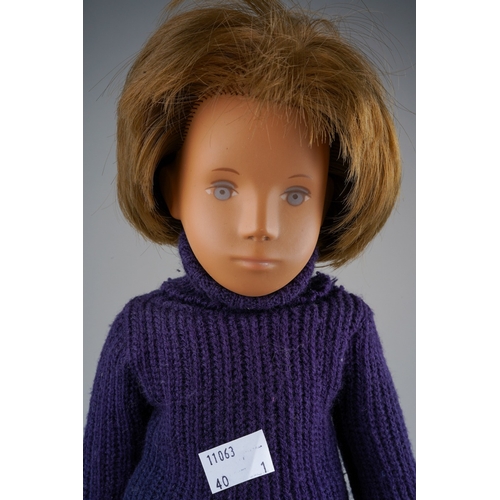 A Gotz Sasha Gregor doll, unboxed, doll with brown hair, blue jumper ...