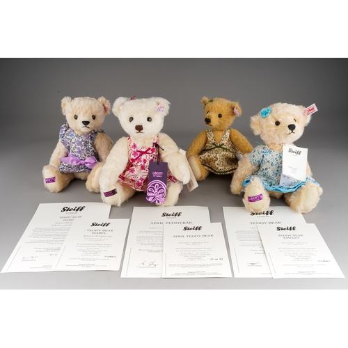 Three Modern Steiff Liberty 26cm Teddy Bears, Emeley, Violet and Isabel ...