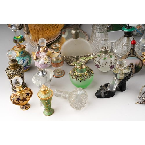 Assorted Vintage and Modern mainly glass perfume bottles, some with ...