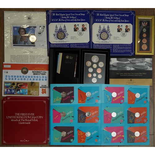 A collection of coins to include: Royal Mint proof coin set, 2012 ...