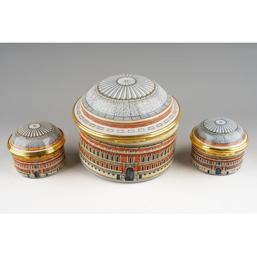 A Halcyon Days enamel the Royal Albert Hall music box, not in working ...