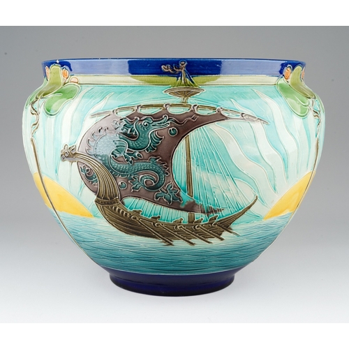 A Burmantofts Faience jardiniere designed by Joseph Walmsley, model no ...