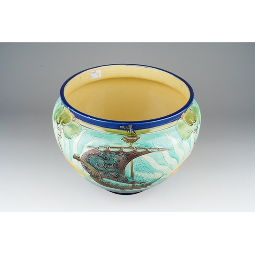 A Burmantofts Faience jardiniere designed by Joseph Walmsley, model no ...