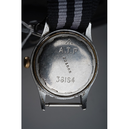 A WWII issue 1935-40 ATP Military watch, Swiss Made, Arabic numerals ...