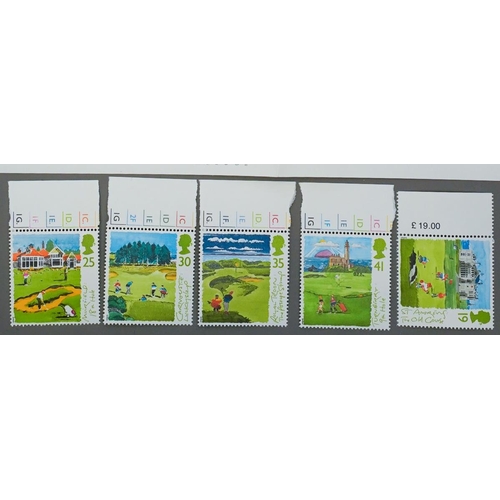Stamps: a sheet of 100 Great Britain Elizabeth II 1994 Golf - St Andrew ...