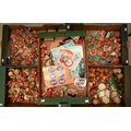 A large collection of Pendelfin figures, display stands, flattened ...